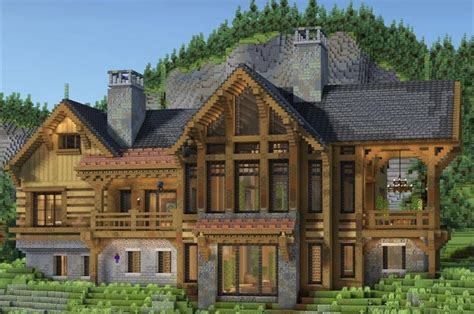 Pin By Tamzin Garwood On Minecraft House In The Woods Cabin Homes