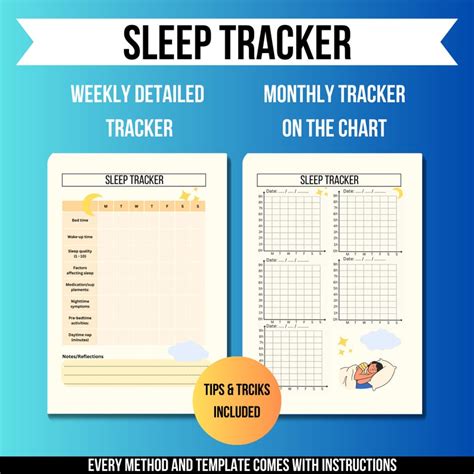 Sleep Tracker Sleep Log Tracker Sleep Journal Pages Habit Tracker
