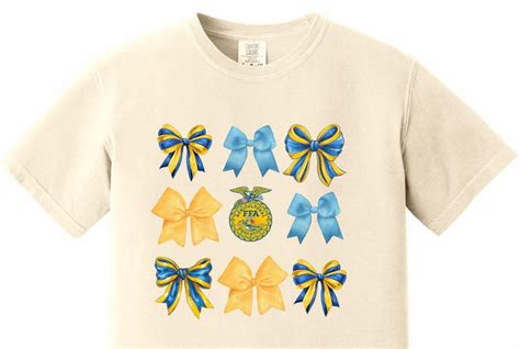 Ffa Bow Comfort Colors T Shirt Ffa Farm Shirt Bow Ffa Shirt Etsy