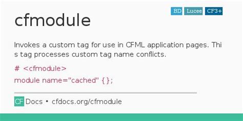 Cfmodule Code Examples And Cfml Documentation