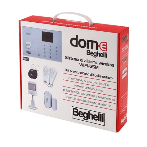 Beghelli 60103 Dome Kit Allarme Wi Fi Gsm Con Sirena Interna Sensore