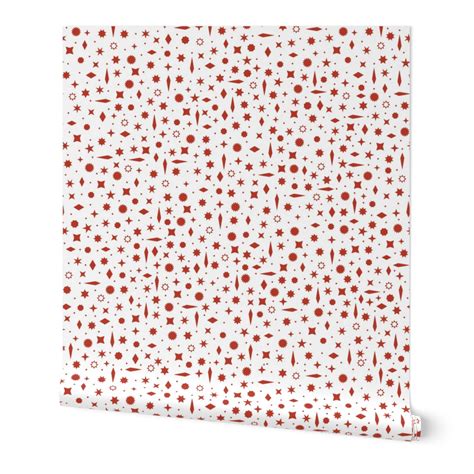 Twinkle Shapes Be3a29 On White Wallpaper Spoonflower