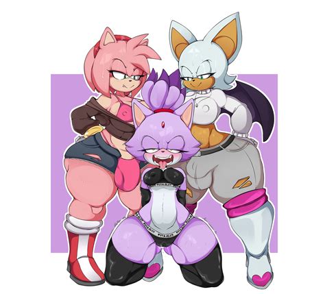Rule 34 2futas 3girls Amy Rose Anthro Biped Blaze The Cat Blush