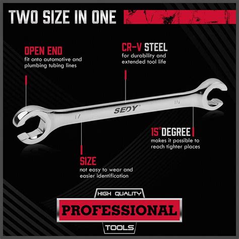 Sedy 4pc Flare Nut Spanner Set Metric Major 4x4