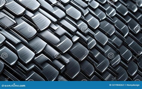 Detailed Metallic Scale Armor Texture Stock Illustration Illustration