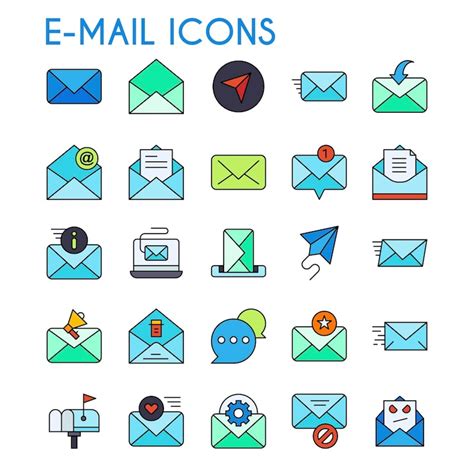 Premium Vector Email Icons Pack Isolated Email Symbols Collection