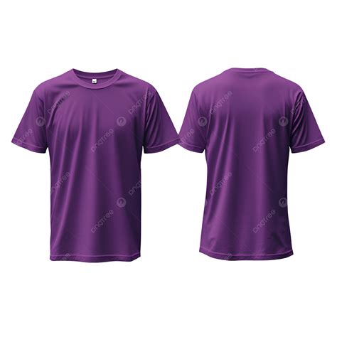 Three Purple T Shirts Front And Back Purple T Shirts Three Png