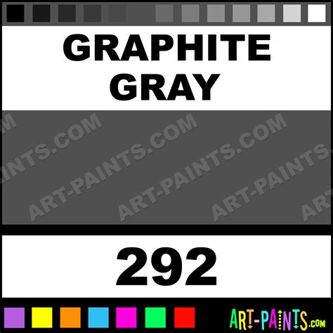 Graphite Gray Artists Acrylic Paints 292 Graphite Gray Paint