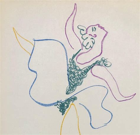 Pablo Picasso Ballet The Dancer Lithograph Printed Signature