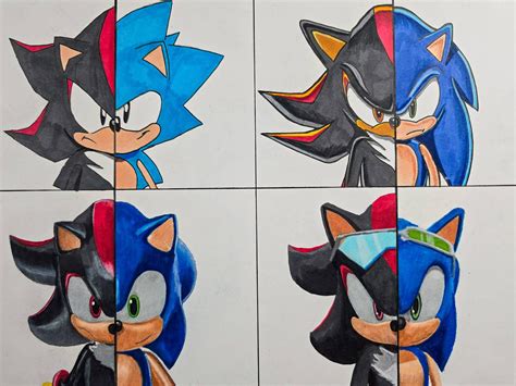 Sonic Vs Shadow In Different Styles Part 4 By Jayuice On Deviantart