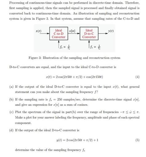 Solved Processing Of Continuous Time Signals Can Be Chegg