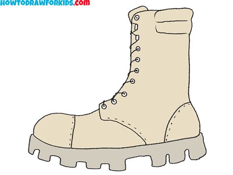Military Combat Boots Drawing Military Combat Boots Drawing