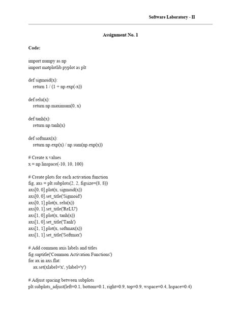 Software Laboratory Ii Code Pdf Artificial Neural Network Algorithms