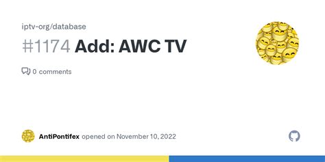 Add Awc Tv · Issue 1174 · Iptv Orgdatabase · Github