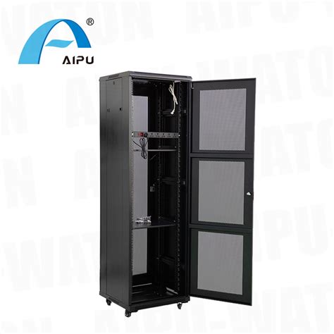 18u 47u 19inch Network Cabinet Floor Standing Cold Rolled Steel Server