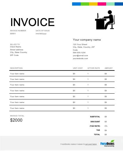 How To Create A Self Employed Invoice Free Printable Download