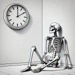 Skeleton Looking At A Clock Meme Generator Imgflip