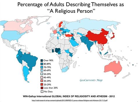 Map The Religiosity Map Infographictv Number One Infographics