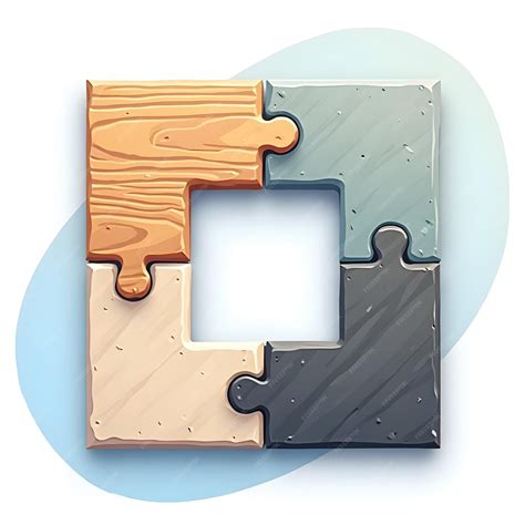 Rectangular Puzzle Outline Vector Puzzle Pieces Interlocking Puzzle