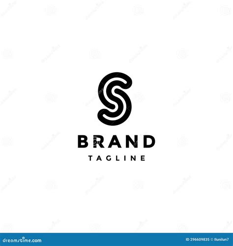 Simple Double Line Forming Initial Ss Letter Logo Design Stock Illustration Illustration Of