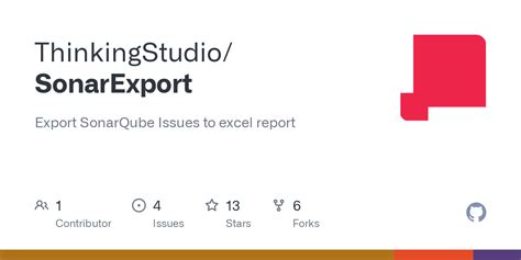 Github Thinkingstudiosonarexport Export Sonarqube Issues To Excel Github Thinkingstudiosonarexport Export Sonarqube Issues To Excel