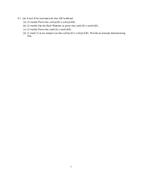 Pp6 Practice Problem 6 Math 221 Let A And B Be Matrices Such That