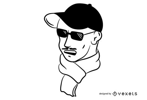 Man With Cap Hooligan Vector Vector Download