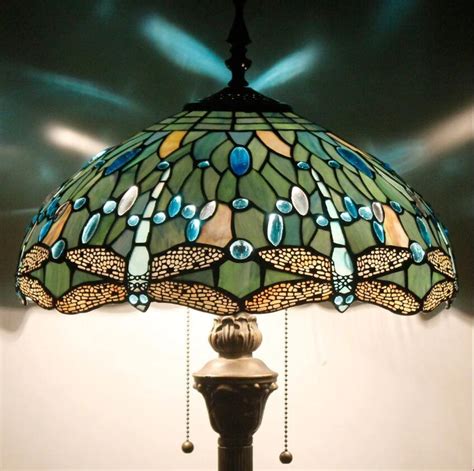 Werfactory Tiffany Floor Led Lamp Sea Blue Stained Glass Reading