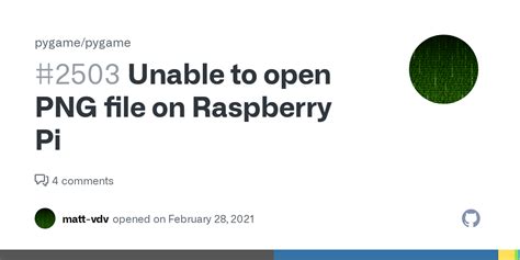 Unable To Open PNG File On Raspberry Pi Issue Pygame Pygame GitHub