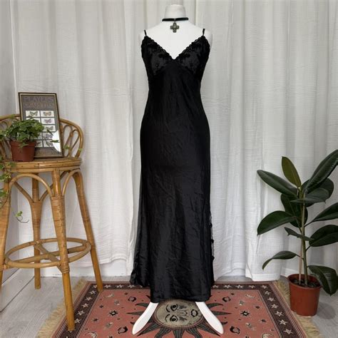 Beautiful Vintage 90s Maxi Length Slip Dress By Depop