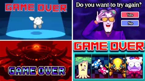 Kirby Mass Attack All Game Over Screens Youtube