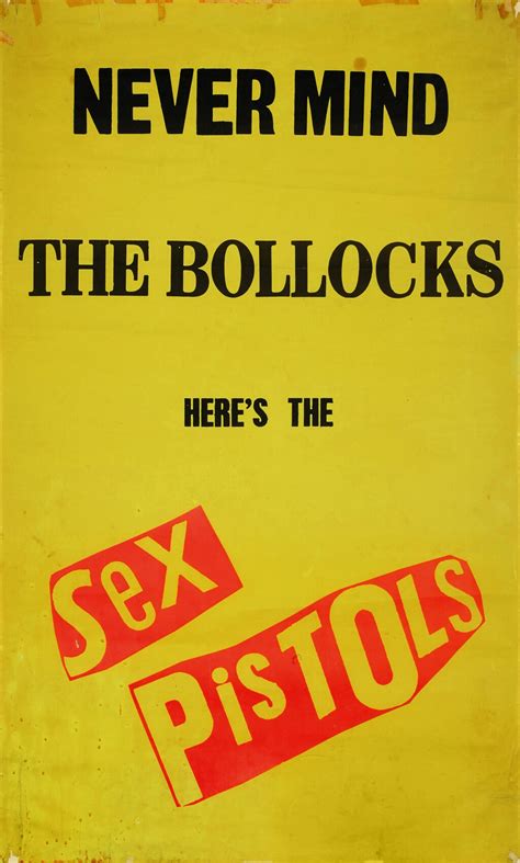 Jamie Reid Never Mind The Bollocks Promotional Poster Owned By Sid