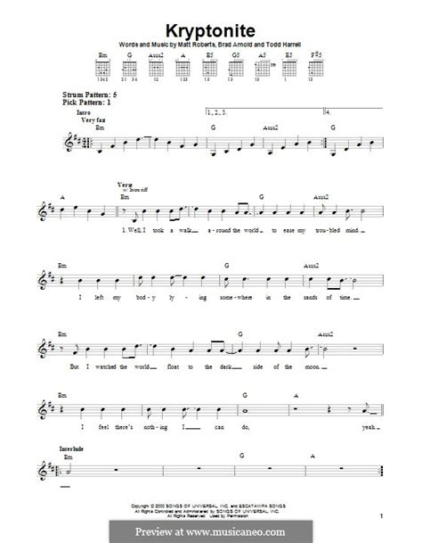 Kryptonite 3 Doors Down By B Arnold M Roberts T Harrell On Musicaneo