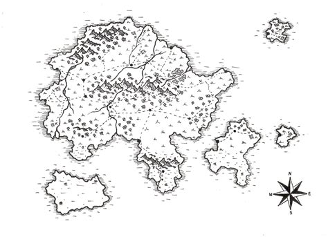 Blank Fantasy World Map