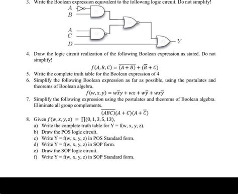 Answered 3 Write The Boolean Expression Bartleby