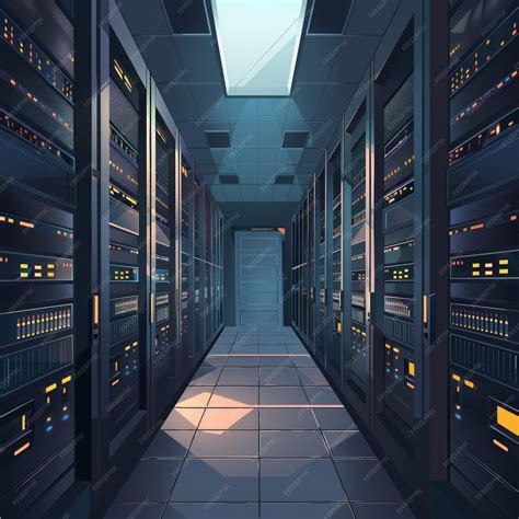 Premium Photo Server Room Data Center Backup Mining Hosting Mainframe