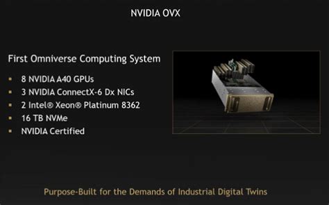 Nvidia Unveils Ovx System Purpose Built For Industrial Digital Twins
