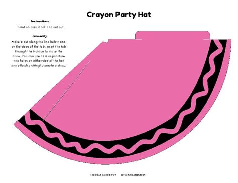 Crayon Party Hat Printable By The Bear And The Fawn By Tina Green Tpt