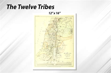 Map Holy Land Twelve Tribes Newlifepublications
