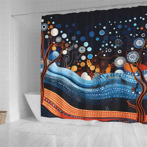 Australia Dreaming Aboriginal Shower Curtain Aboriginal Culture