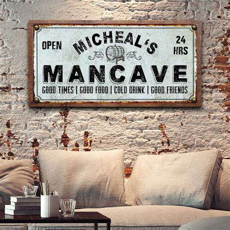 Man Cave Poster Graphics Man Cave Premium Canvas Gearden