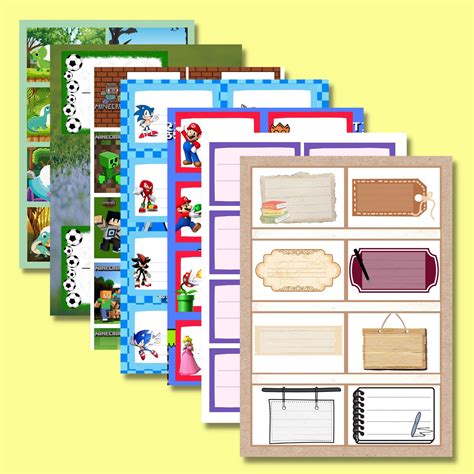 Etiquetas Escolares Para Imprimir Editables Pdf Descarga Gratis