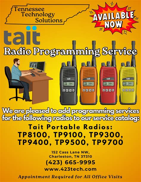 Tennessee Tait Portable Radio Programming Service Now Available We