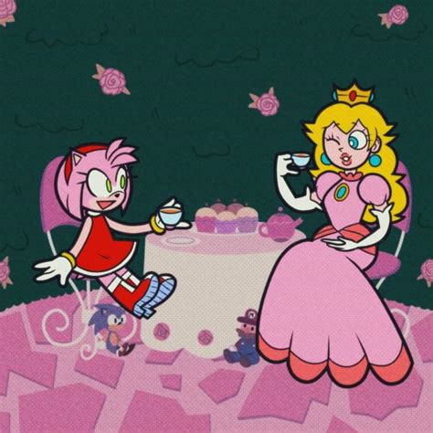 Amy And Peach Taking Tea By Sugarbunny98 On Newgrounds