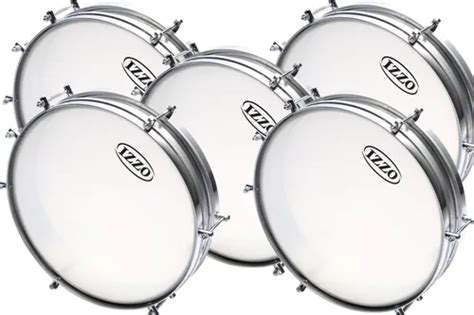 Kit 5un Tarol Alumínio Izzo Caixa Guerra 14 Pol Axé Fanfarra Parcelamento Sem Juros