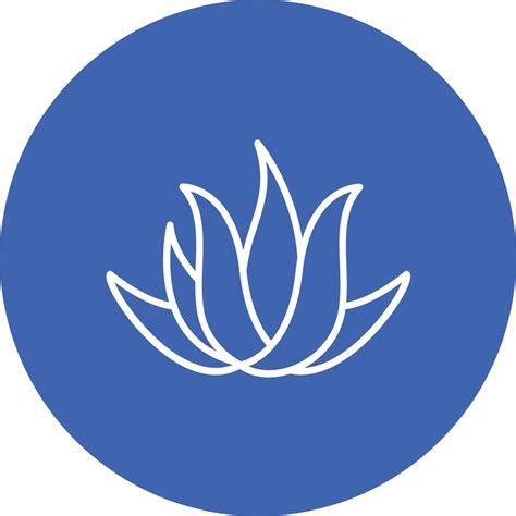 Aloe Vera Line Circle Background Icon 17629481 Vector Art At Vecteezy