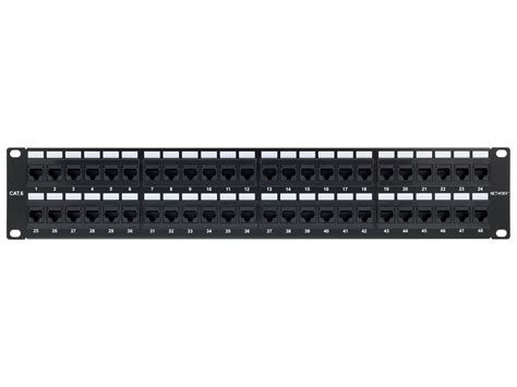 48 Port Cat6 Rack Mount Patch Panel 2u Taa Compliant Rohs Compliant