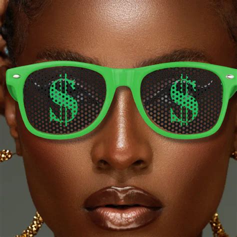 Green Money Dollar Sign Retro Sunglasses Zazzle