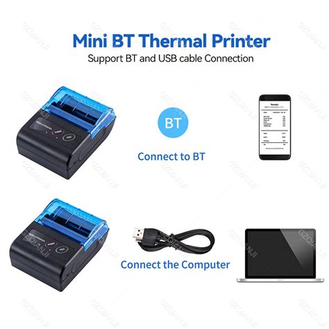 Mini Blauw Bluetooth Thermische Bill Draadloze Pri Vicedeal