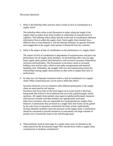 Pdf Supply Chain Management Scm Coordination